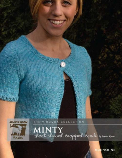 A Juniper Moon Farm Moonshine Pattern - Minty Short-Sleeved Cropped Ca ...