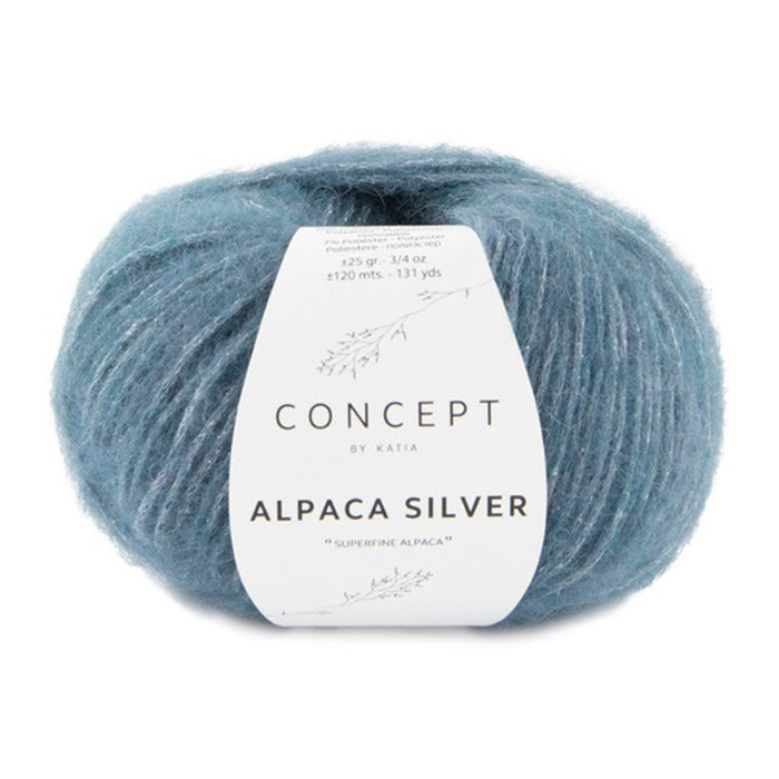 Katia Concept Alpaca Silver - Blue Silver (Color #277) – Little Knits