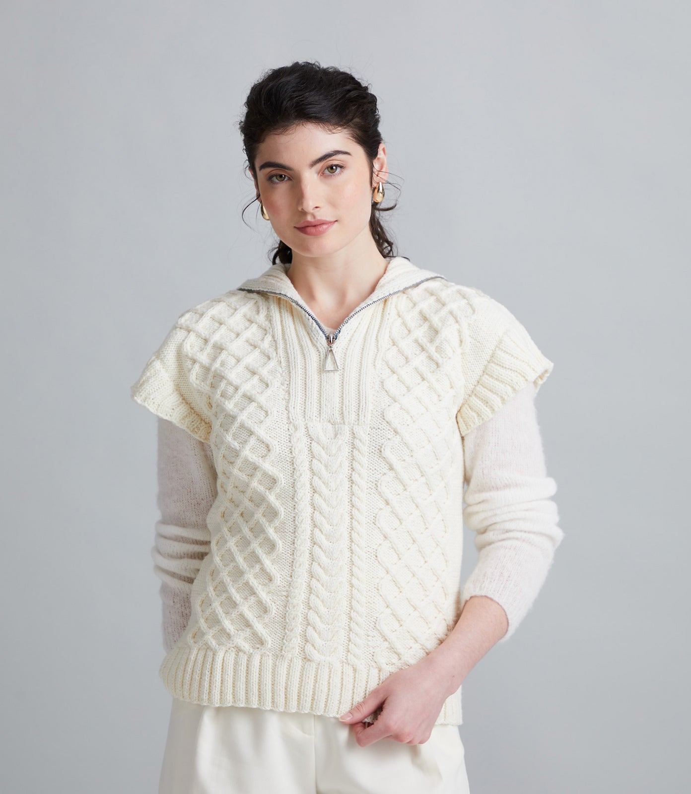 A Mode at Rowan Merino Soft Pattern - Oakley Vest (PDF) – Little Knits