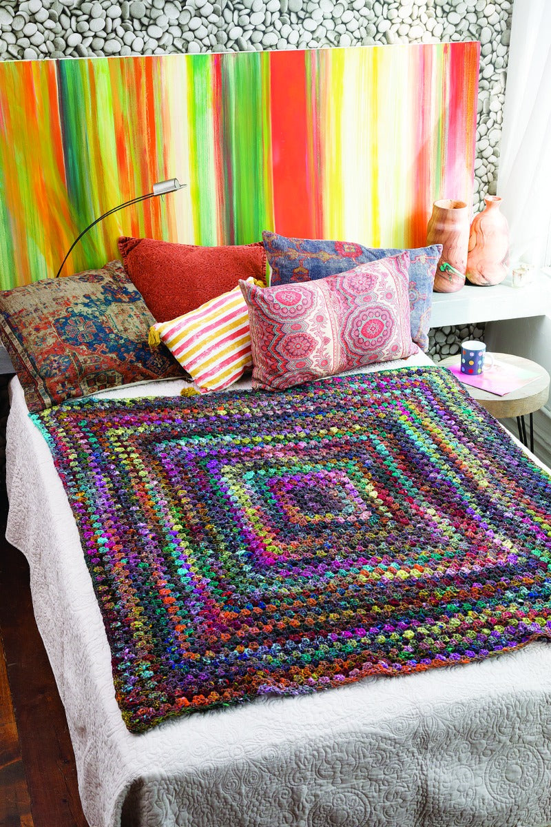 A Noro Ito Pattern - Crochet Big Granny Afghan #17 (PDF) at Little Knits