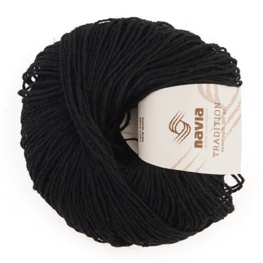 Navia Tradition - Black (Color #907) – Little Knits