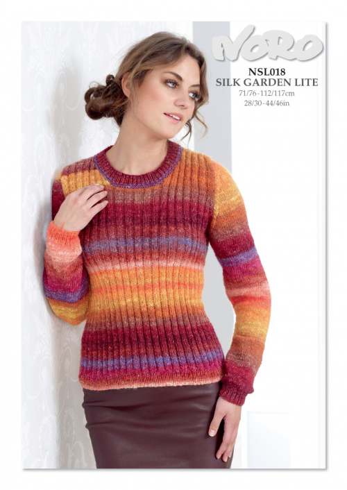 A Noro Silk Garden Lite Pattern - Sweater NSL018 (PDF File) download at ...