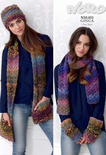 Hat, Scarf and Wrist Warmers Pattern (Free Download with a Noro Ginga ...