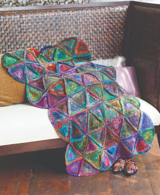 A Noro Ito Crochet Pattern - Granny Quilt Afghan #18 (PDF) at Little Knits