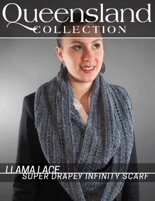 A Queensland Llama Lace Pattern - Super Drapey Infinity Scarf (PDF ...